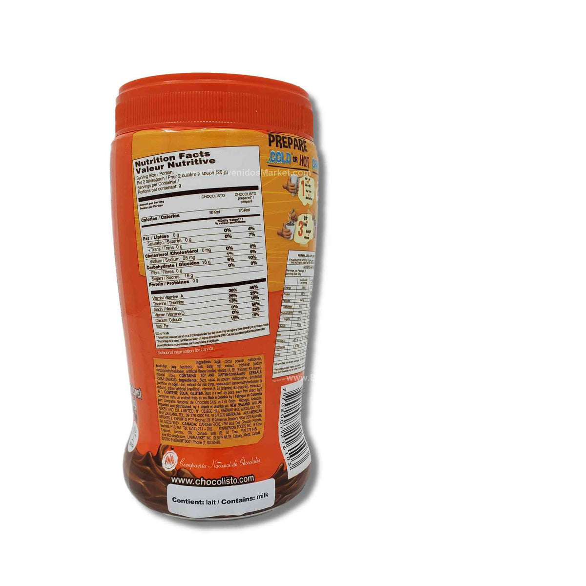 Chocolate Milk Powder Chocolisto 300g – Bienvenidos Latin Market